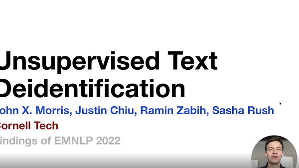Underline | Unsupervised Text Deidentification Underline | Unsupervised Text Deidentification