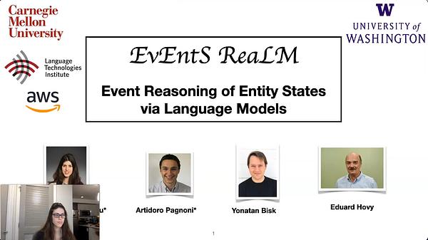 EvEntS ReaLM: Event Reasoning of Entity States via Language Models ...