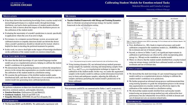 Underline | Calibrating Student Models for Emotion-related Tasks