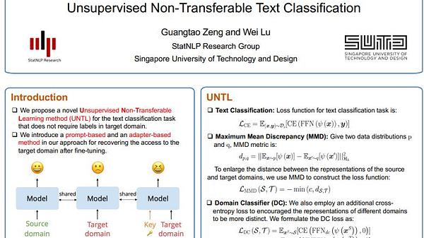 Underline | Unsupervised Non-transferable Text Classification Underline | Unsupervised Non-transferable Text Classification