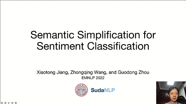 Underline | Semantic Simplification for Sentiment Classification
