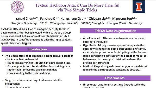 Underline | Textual Backdoor Attacks Can Be More Harmful via Two Simple ... Underline | Textual Backdoor Attacks Can Be More Harmful via Two Simple ...