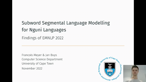 Underline | Subword Segmental Language Modelling for Nguni Languages