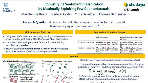 Underline | Robustifying Sentiment Classification by Maximally Exploiting Few Counterfactuals