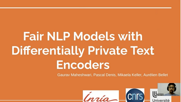 Underline | Fair NLP Models with Differentially Private Text Encoders