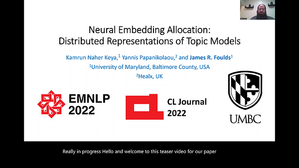 Underline | Neural Embedding Allocation: Distributed Representations of Topic Models