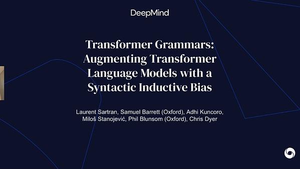 Underline | Transformer Grammars: Augmenting Transformer Language Models with Syntactic ...