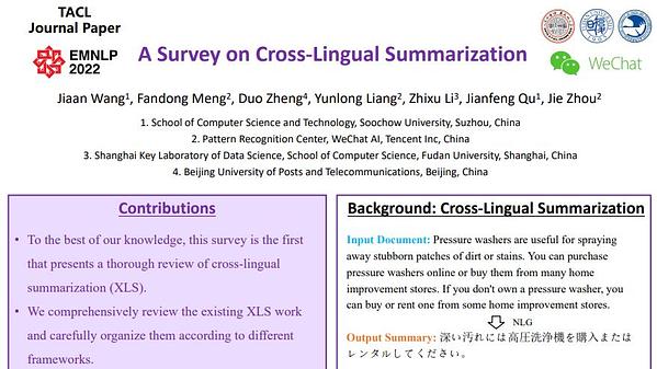 Underline A Survey On Cross Lingual Summarization