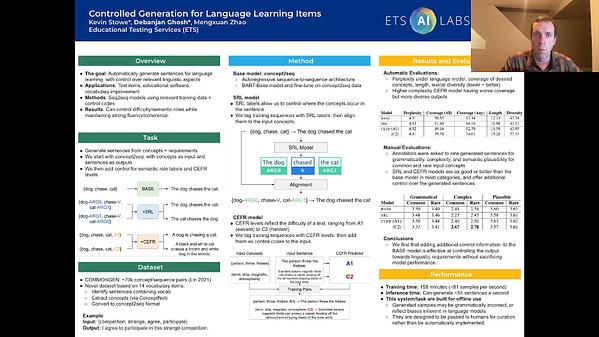Underline | Controlled Language Generation for Language Learning Items