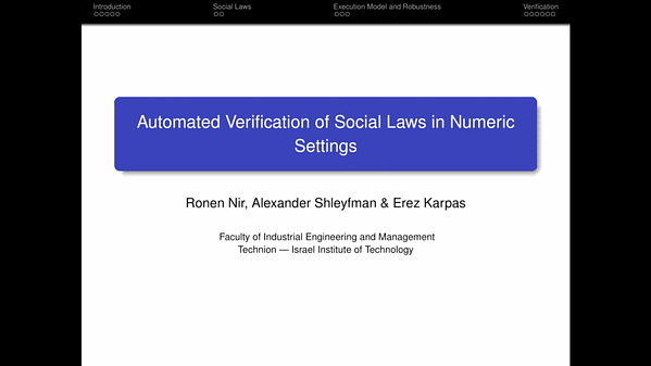 Automated Verification of Social Laws in Numeric Settings | Underline