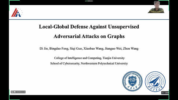 Local Global Defense Against Unsupervised Adversarial Attacks On Graphs Underline