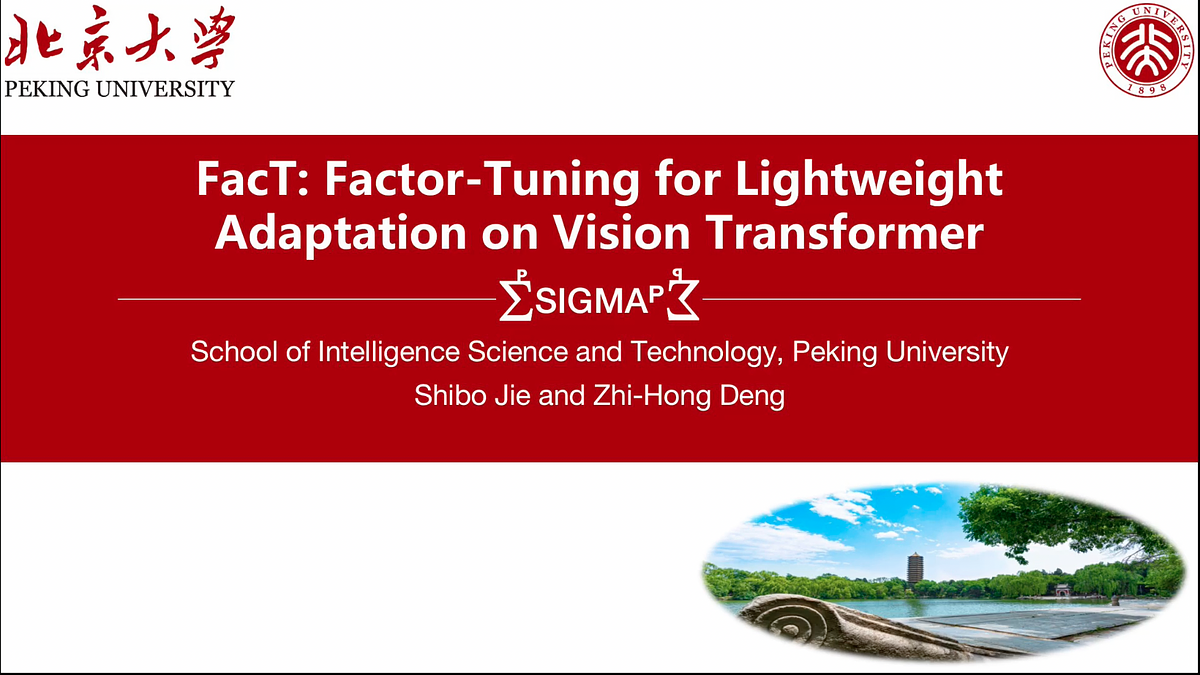 Underline | FacT: Factor-Tuning for Lightweight Adaptation on Vision ...