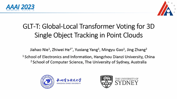 Underline | GLT-T: Global-Local Transformer Voting for 3D Single Object Tracking in Point Clouds