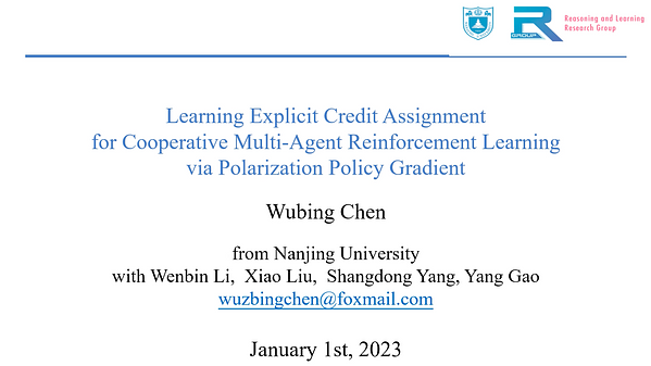 Underline | Learning Explicit Credit Assignment for Cooperative Multi-Agent Reinforcement ...