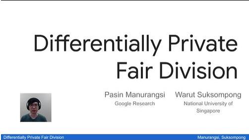 Underline | Differentially Private Fair Division