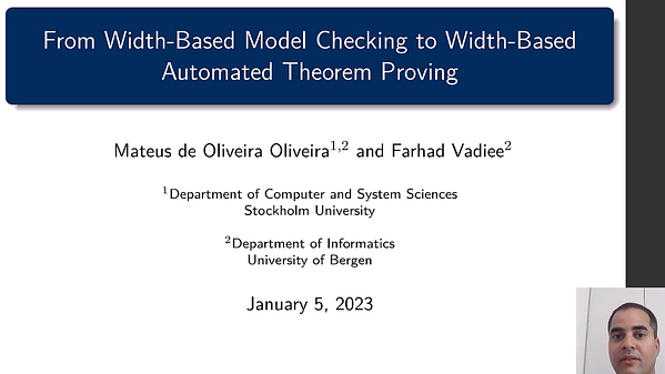 Underline From Width Based Model Checking To Width Based Automated Theorem Proving