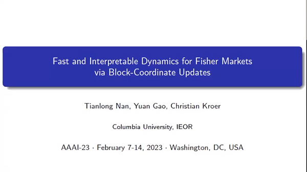 Underline | Fast and Interpretable Dynamics for Fisher Markets via ... Underline | Fast and Interpretable Dynamics for Fisher Markets via ...