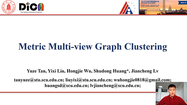 Underline | Metric Multi-view Graph Clustering Underline | Metric Multi-view Graph Clustering