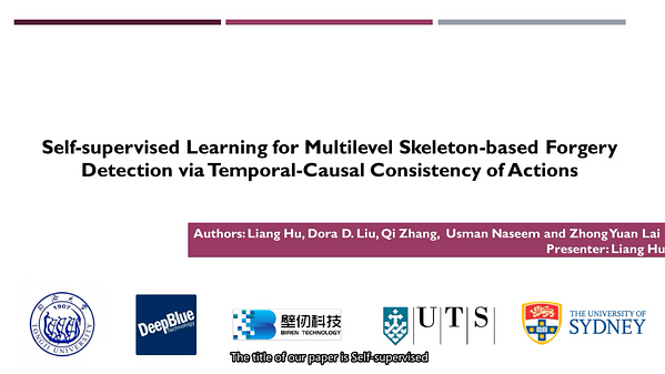 Underline | Self-supervised Learning for Multilevel Skeleton-based Forgery Detection via ...