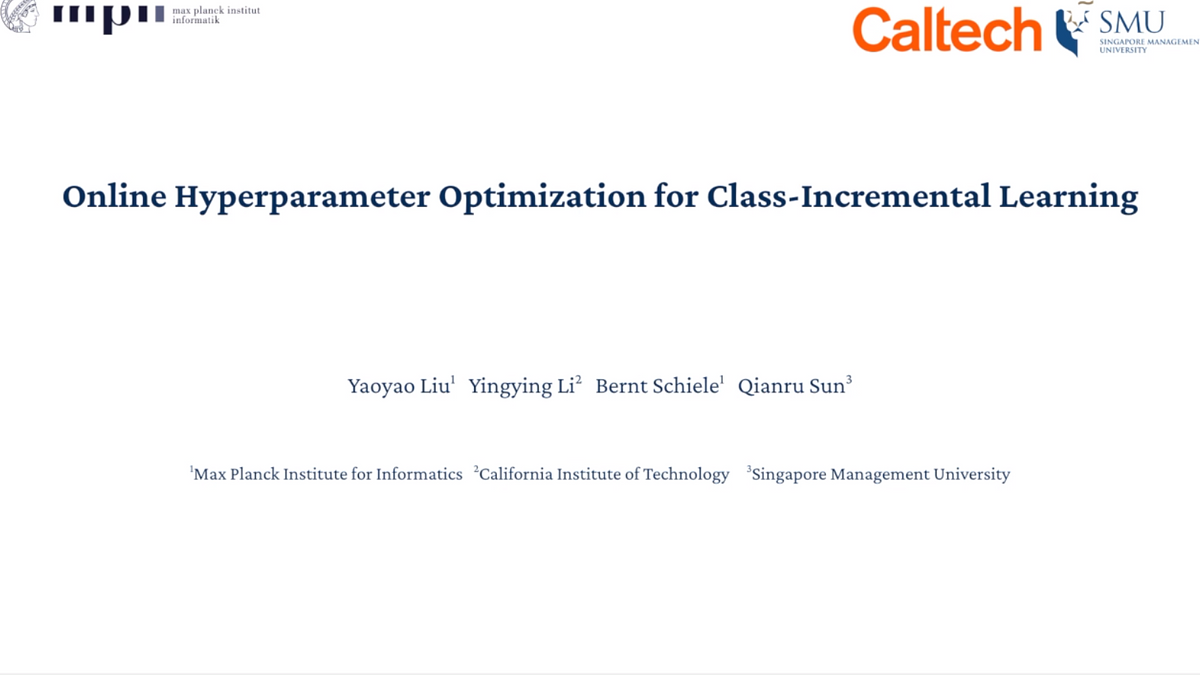 Underline | Online Hyperparameter Optimization for Class-Incremental Learning