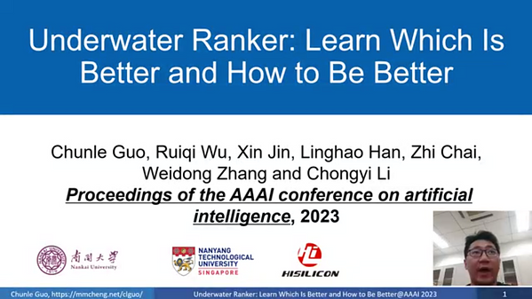 Underwater Ranker: Learn Which Is Better and How to Be Better | Underline