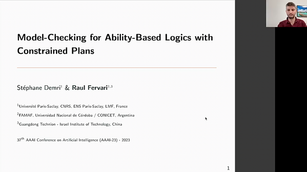 Model-Checking for Ability-Based Logics with Constrained Plans | Underline