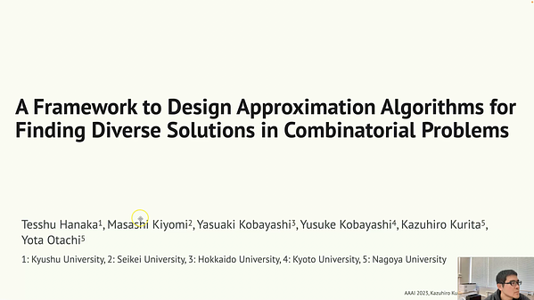 Underline | A Framework to Design Approximation Algorithms for Finding Diverse Solutions in ...