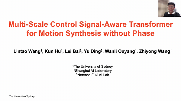 Underline | Multi-Scale Control Signal-Aware Transformer for Motion Synthesis without Phase