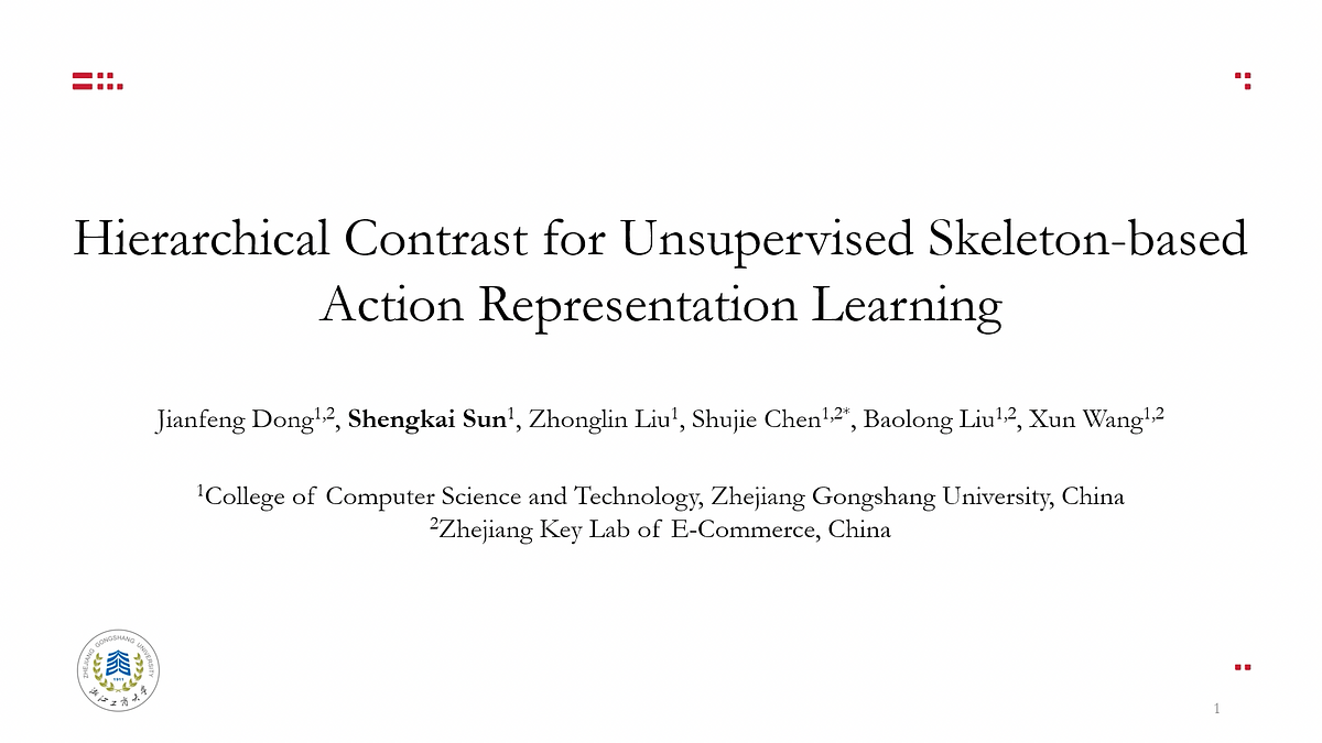 Underline | Hierarchical Contrast for Unsupervised Skeleton-based Action Representation Learning