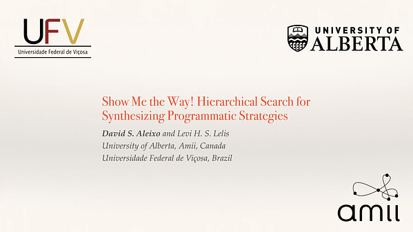Underline | Show Me the Way! Hierarchical Search for Synthesizing Programmatic Strategies