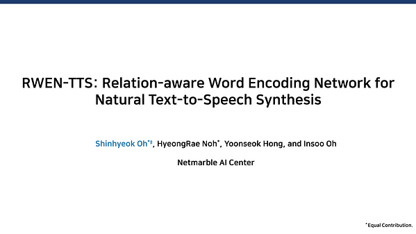 Underline Rwen Tts Relation Aware Word Encoding Network For Natural Text To Speech Synthesis