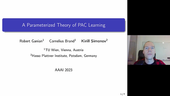 Underline | A Parameterized Theory of PAC Learning