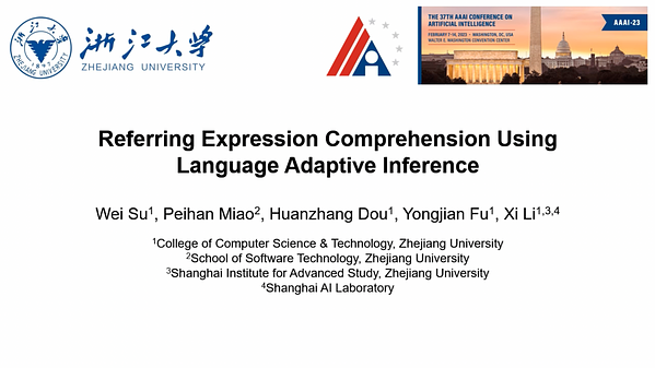 Underline | Referring Expression Comprehension Using Language Adaptive Inference