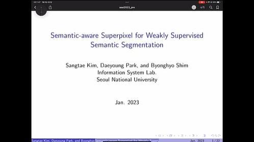 Underline | Semantic-aware Superpixel for Weakly Supervised Semantic Segmentation