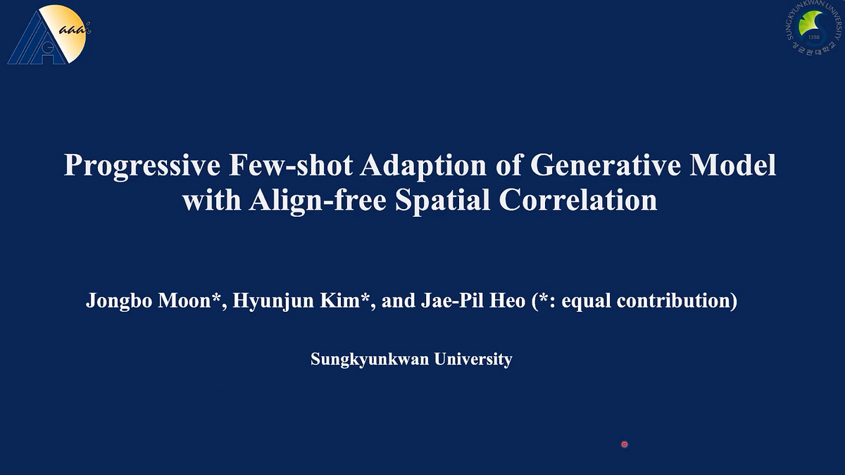 Underline | Progressive Few-shot Adaption of Generative Model with Align-free Spatial Correlation
