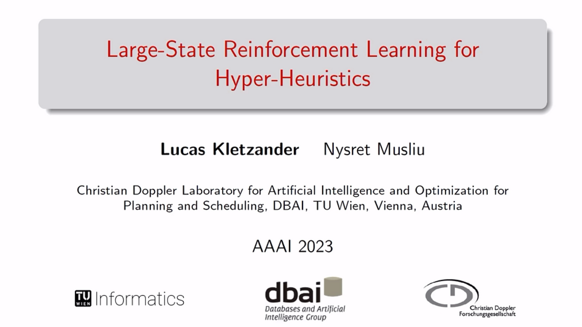 Underline | Large-State Reinforcement Learning for Hyper-Heuristics Underline | Large-State Reinforcement Learning for Hyper-Heuristics