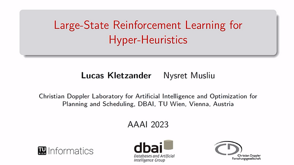 Underline | Large-State Reinforcement Learning for Hyper-Heuristics Underline | Large-State Reinforcement Learning for Hyper-Heuristics