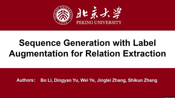 Underline Sequence Generation With Label Augmentation For Relation