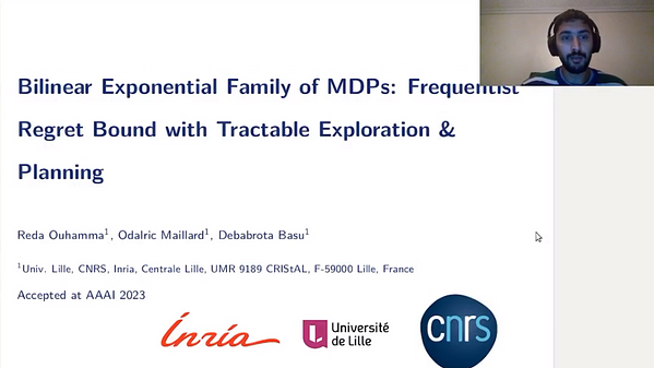 Underline | Bilinear Exponential Family of MDPs: Frequentist Regret Bound with Tractable ...