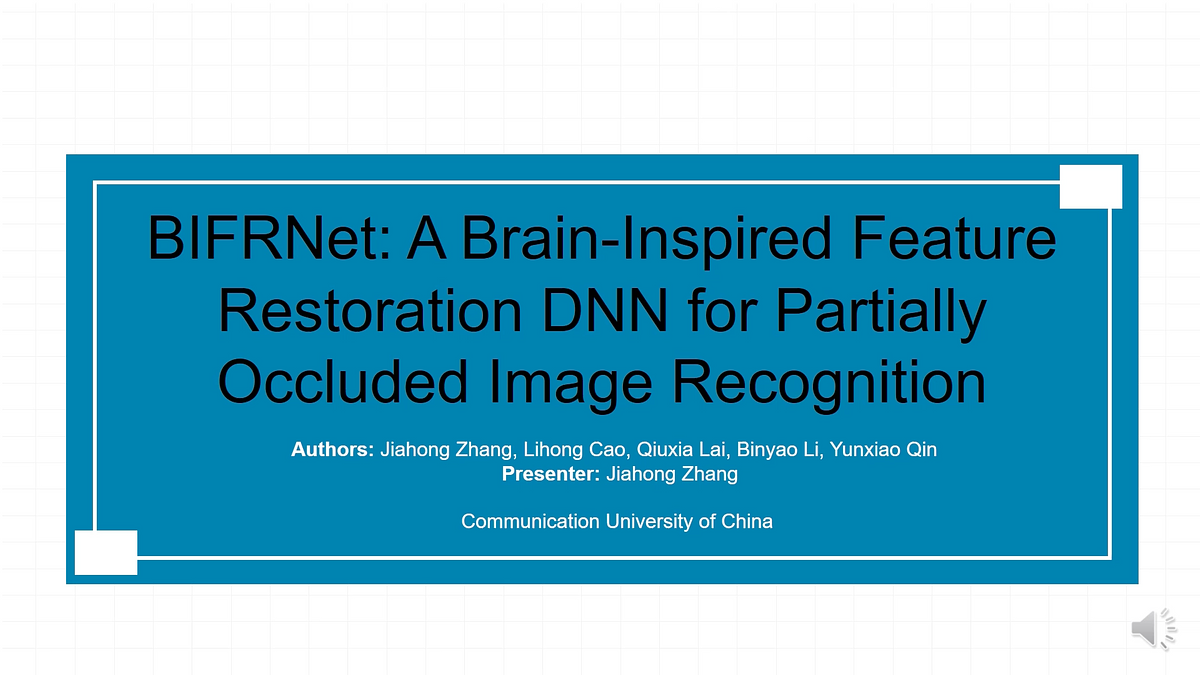 Underline Bifrnet A Brain Inspired Feature Restoration Dnn For Partially Occluded Image
