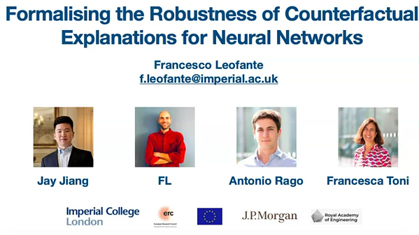 Underline Formalising The Robustness Of Counterfactual Explanations For Neural Networks