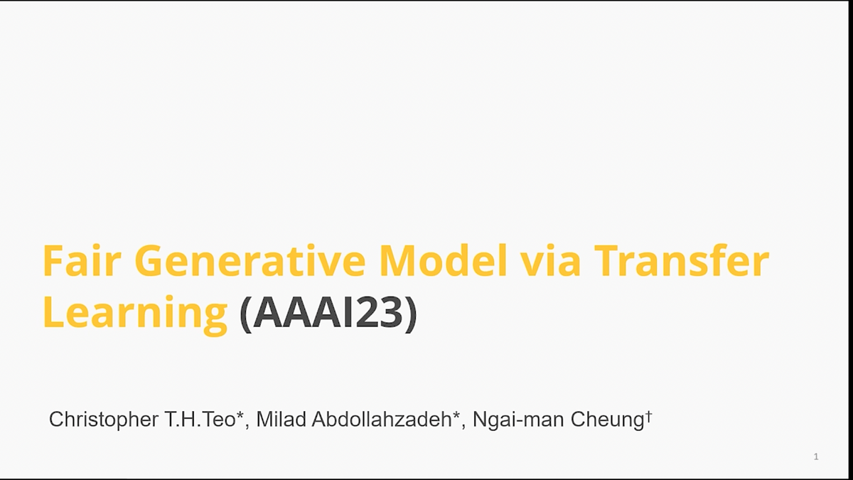 Underline | Fair Generative Models via Transfer Learning