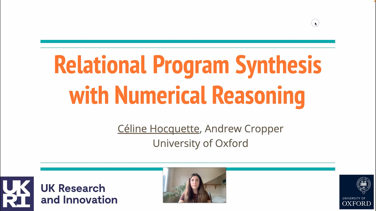 Underline | Relational program synthesis with numerical reasoning Underline | Relational program synthesis with numerical reasoning