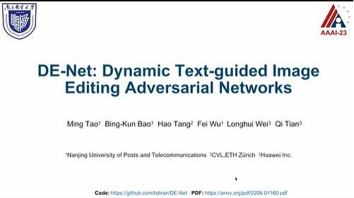 Underline | DE-Net: Dynamic Text-guided Image Editing Adversarial Networks