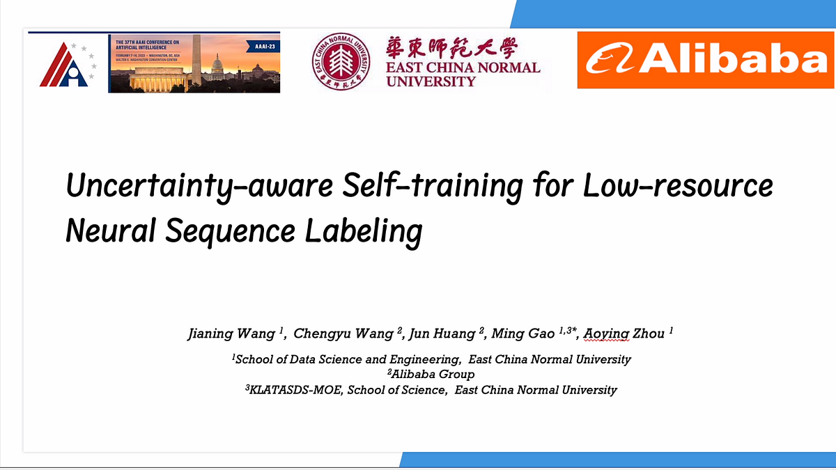 Underline | Uncertainty-aware Self-training for Low-resource Neural Sequence Labeling