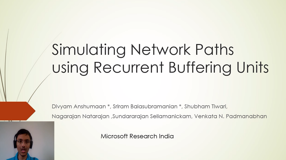 Underline | Simulating Network Paths with Recurrent Buffering Units
