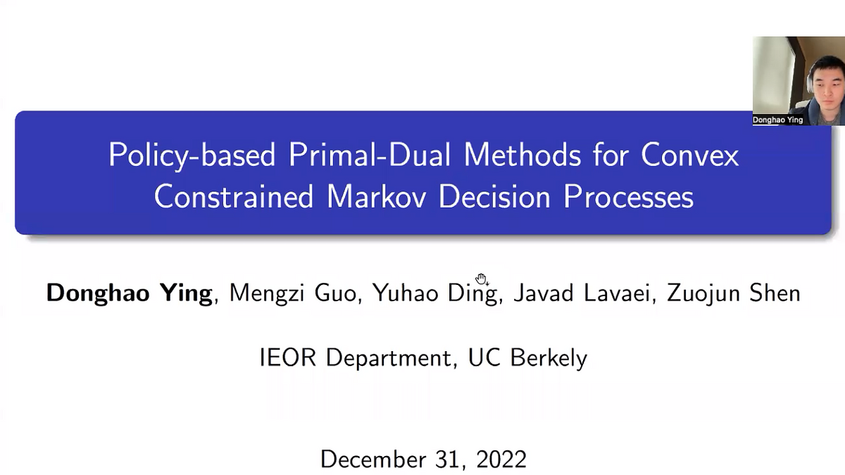 Underline | Policy-based Primal-Dual Methods for Convex Constrained ... Underline | Policy-based Primal-Dual Methods for Convex Constrained ...