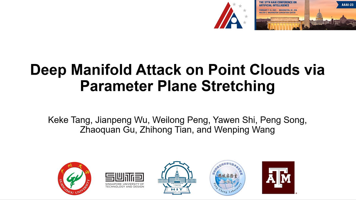 Underline Deep Manifold Attack On Point Clouds Via Parameter Plane