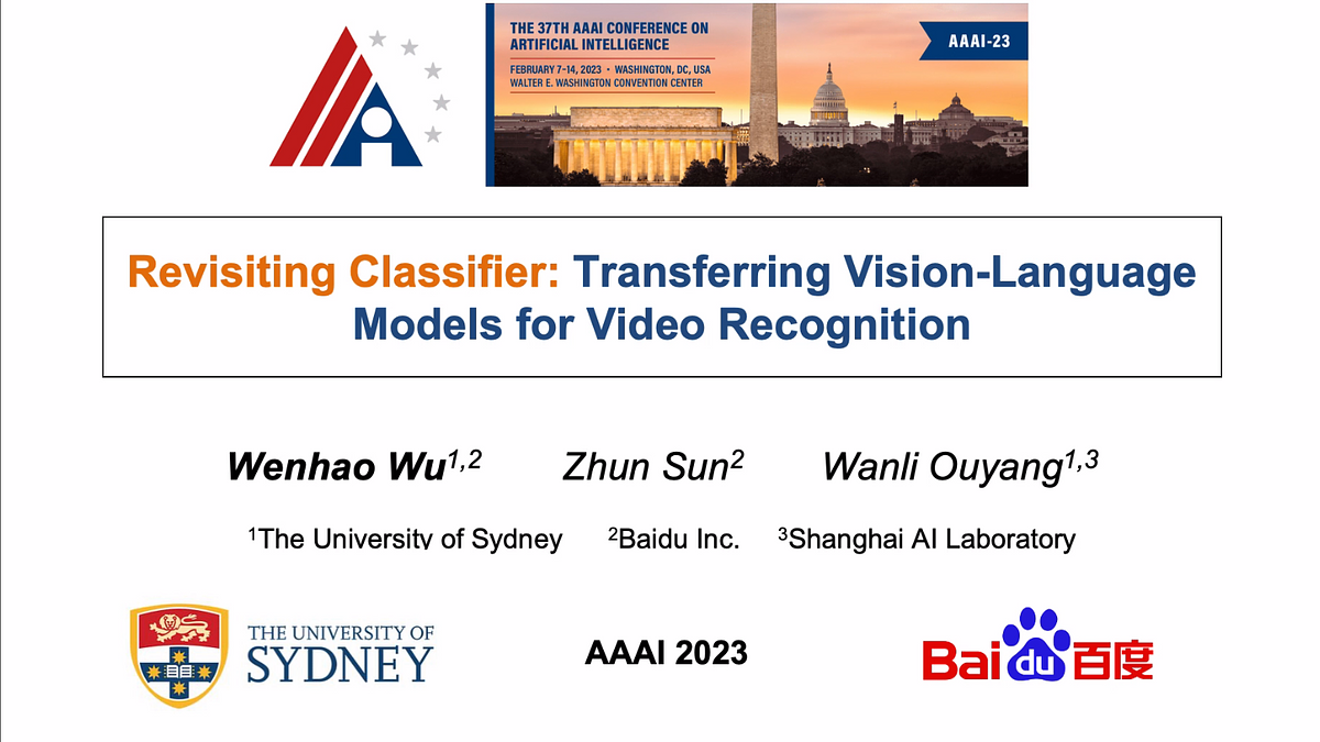 Underline | Revisiting Classifier: Transferring Vision-Language Models for Video Recognition