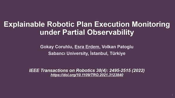 Underline Explainable Robotic Plan Execution Monitoring Under Partial Observability